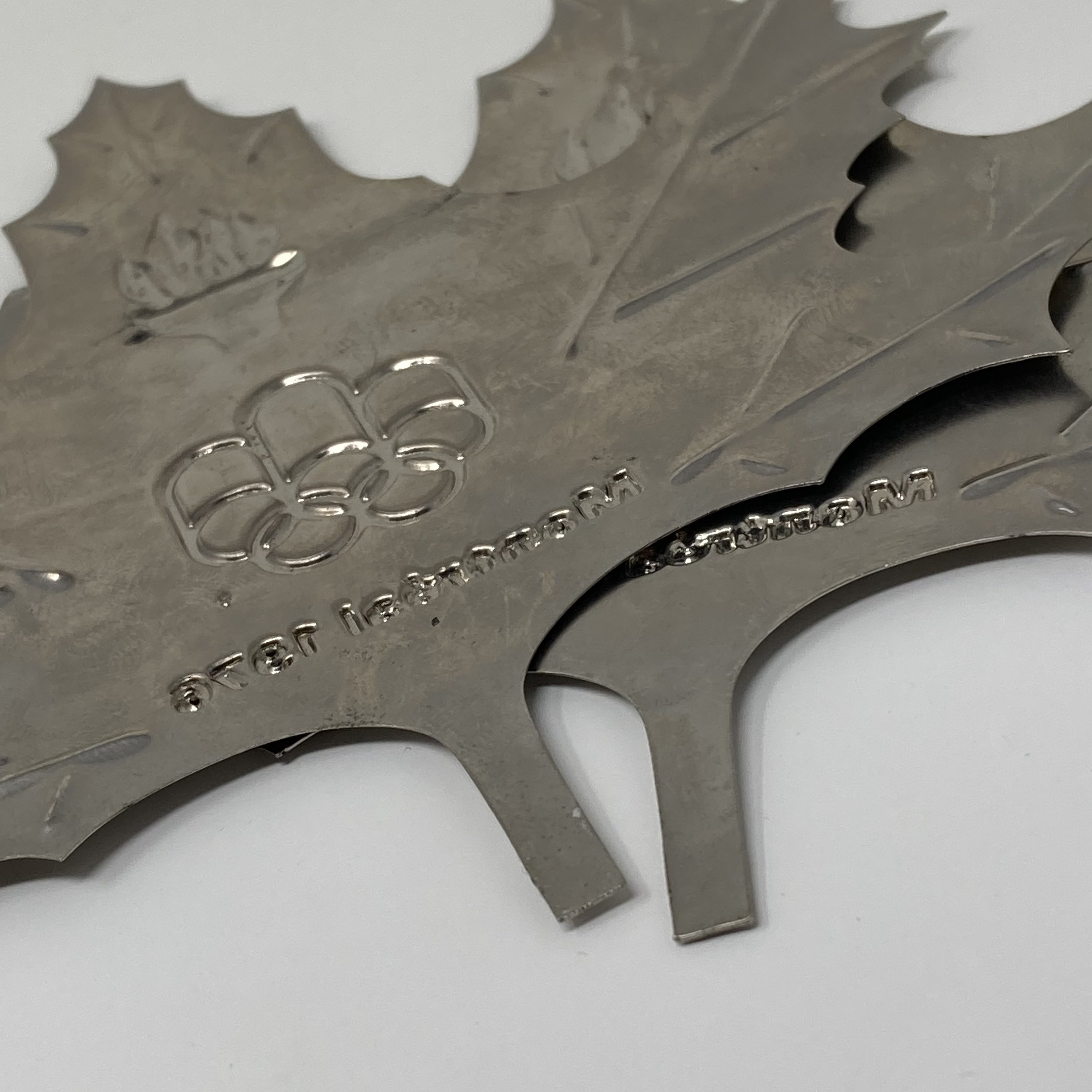 Vintage Olympics Metal Stamp Cut Maple Leaf Montreal Canada 1976 Set of ...