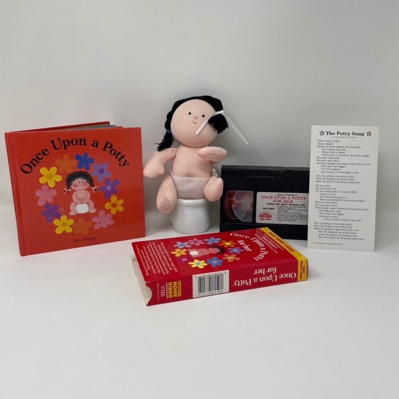 Vintage Once Upon a Potty Time Bundle Set Book VHS Plush Doll - Etsy