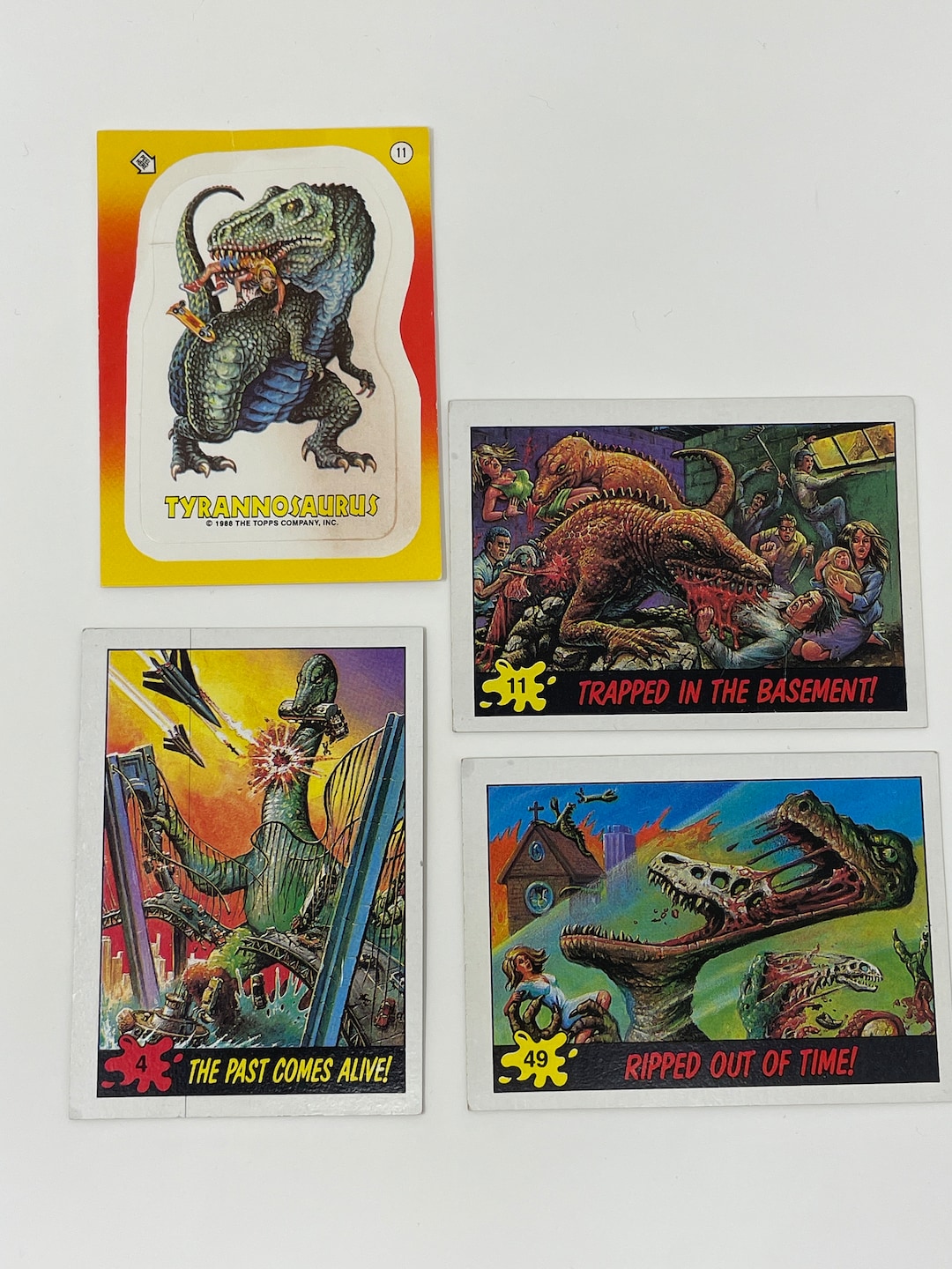 Vintage 1988 Dinosaurs Attack! Trading Card Set, Topps Collectible ...
