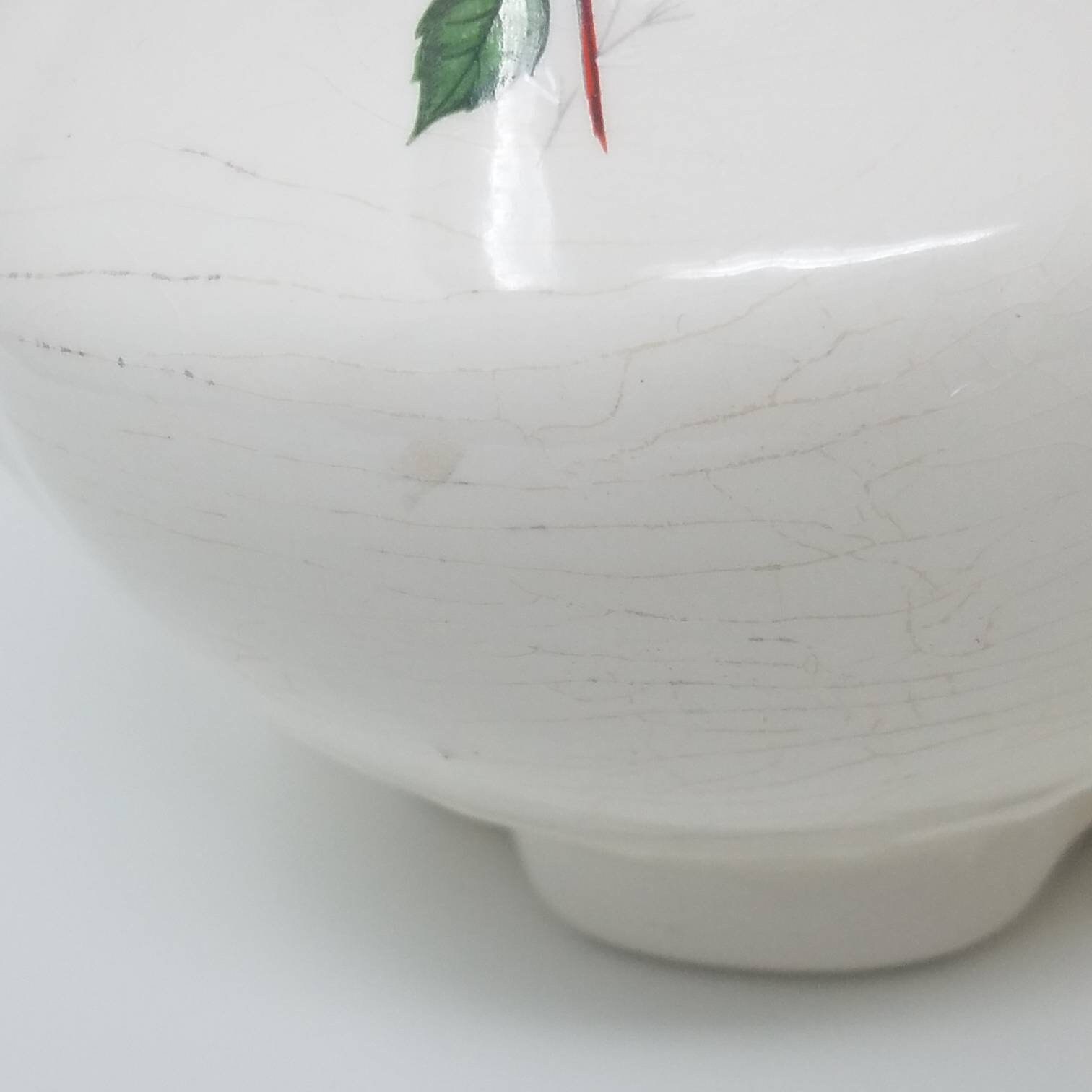 Vintage White With Red Mini Rose's Pitcher and Wash Basin Bowl Hand ...