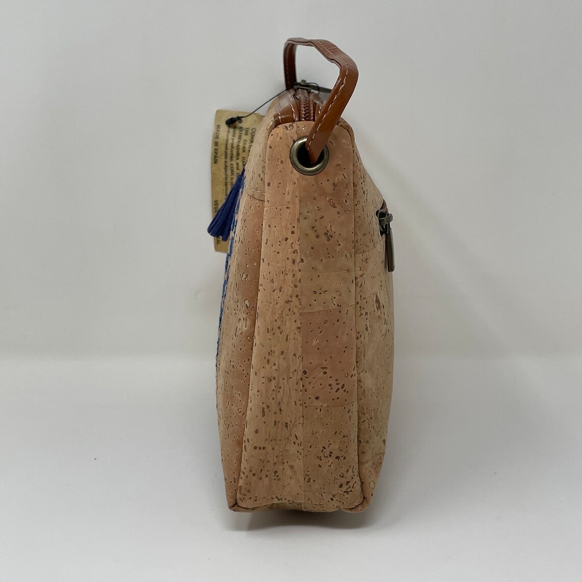 Vintage Y2K Ferchi Cork Shoulder Bag Eco Friendly Vegan Checkers Board ...