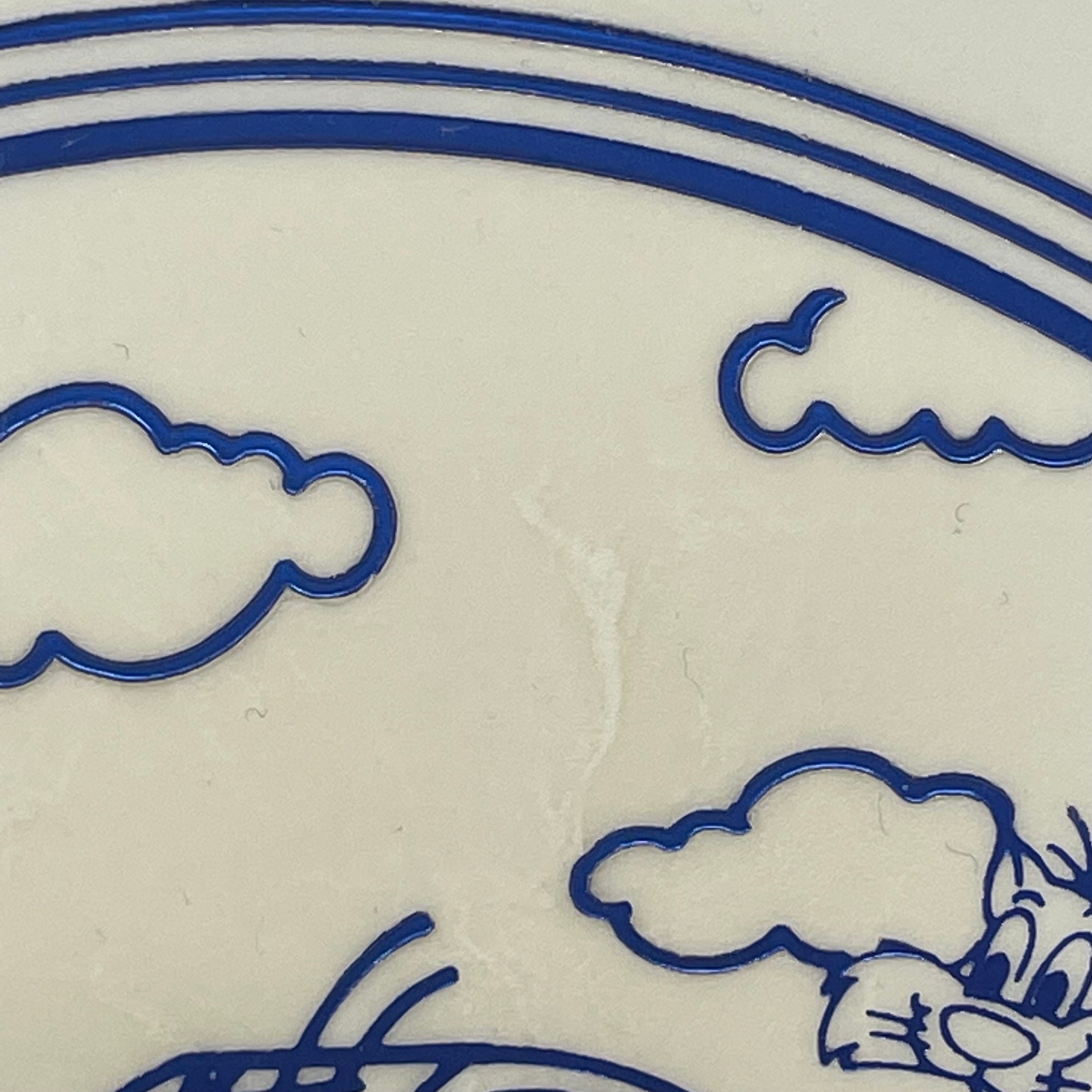 Vintage Six Flags Great America Looney Toons Frisbee White Metalic Blue ...