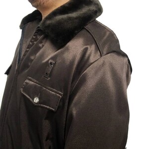 Vintage Shiny Brown Jacket Flying Cross by Fechheimer Union - Etsy