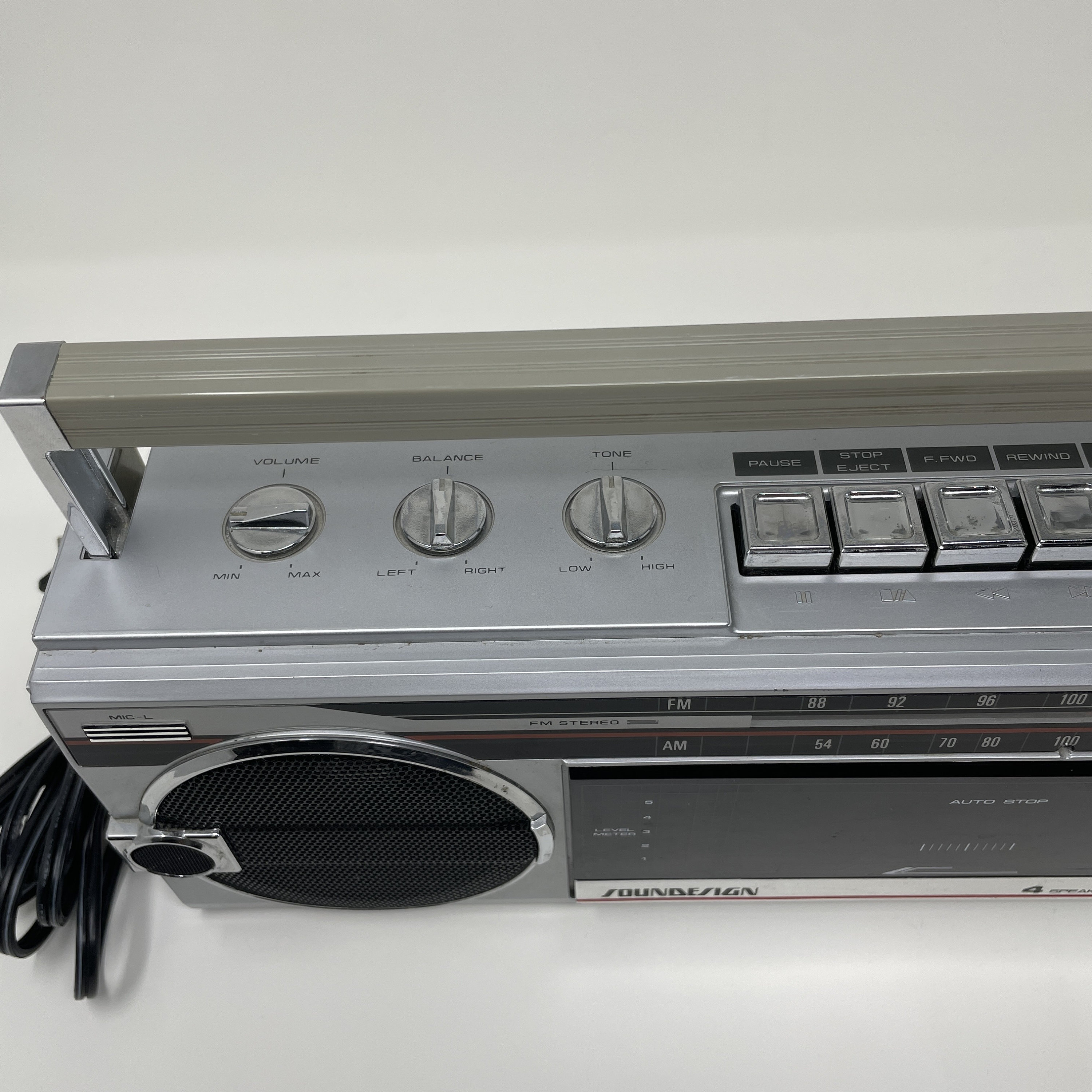 Vintage Soundesign Boombox FM/AM Stereo Radio/cassette Recorder Player ...