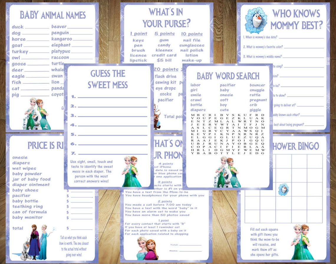 Frozen Word Search Frozen Birthday Elsa Word Search Elsa | Etsy