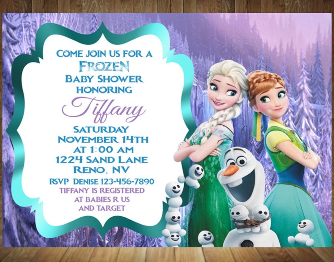 Frozen Baby Shower, Elsa Baby Shower, Frozen Baby Shower Invitation ...