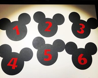 Mickey Mouse Birthday Month Signs - Etsy