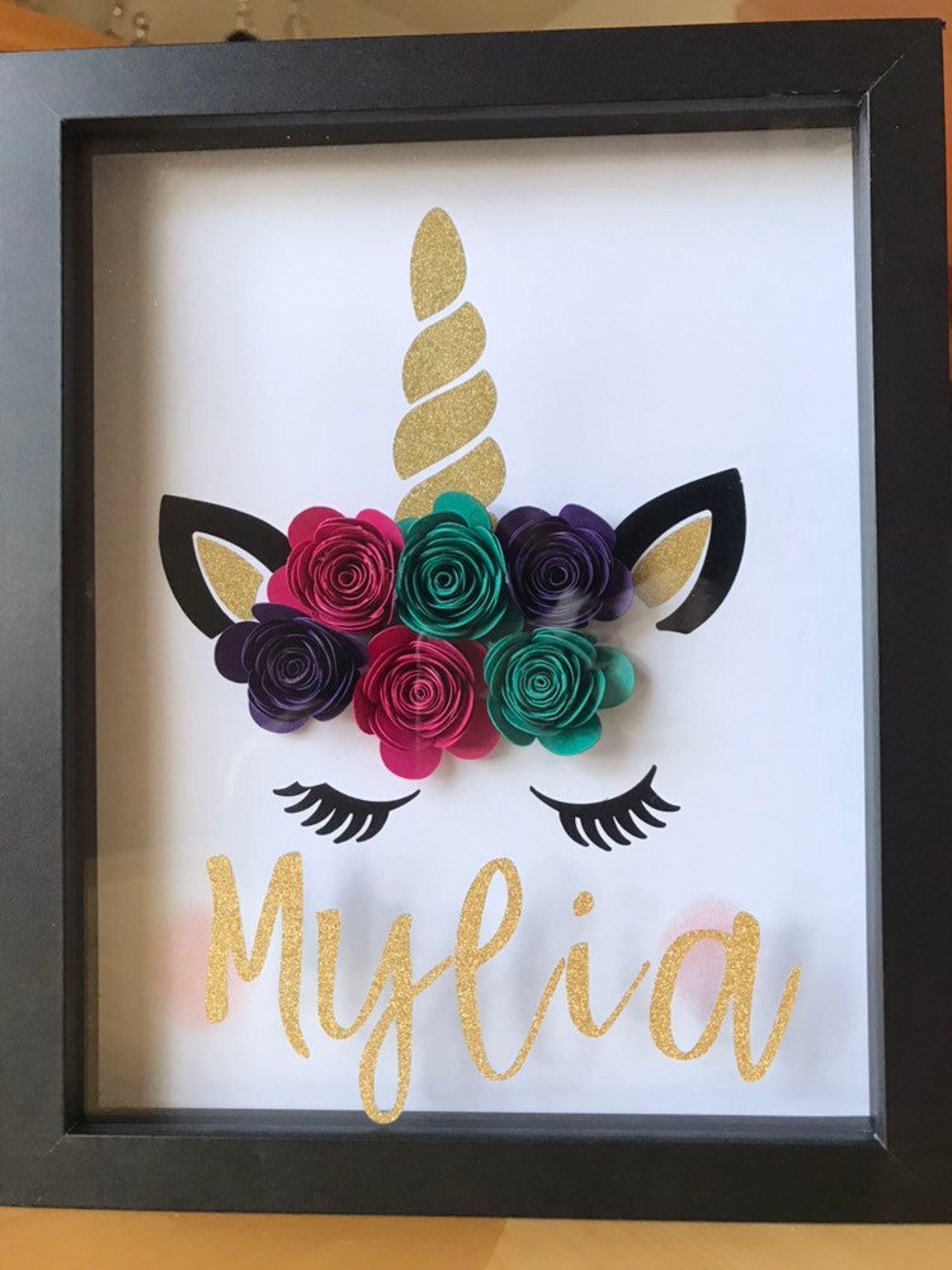 Unicorn Shadow Box Unicorn Frame - Etsy