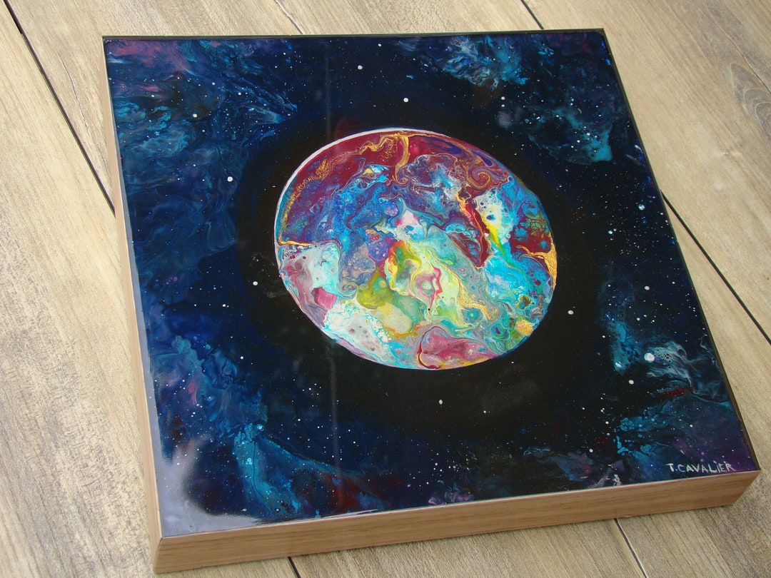 Colorful Planet Painting, Planet Painting, Universe Painting, Space ...