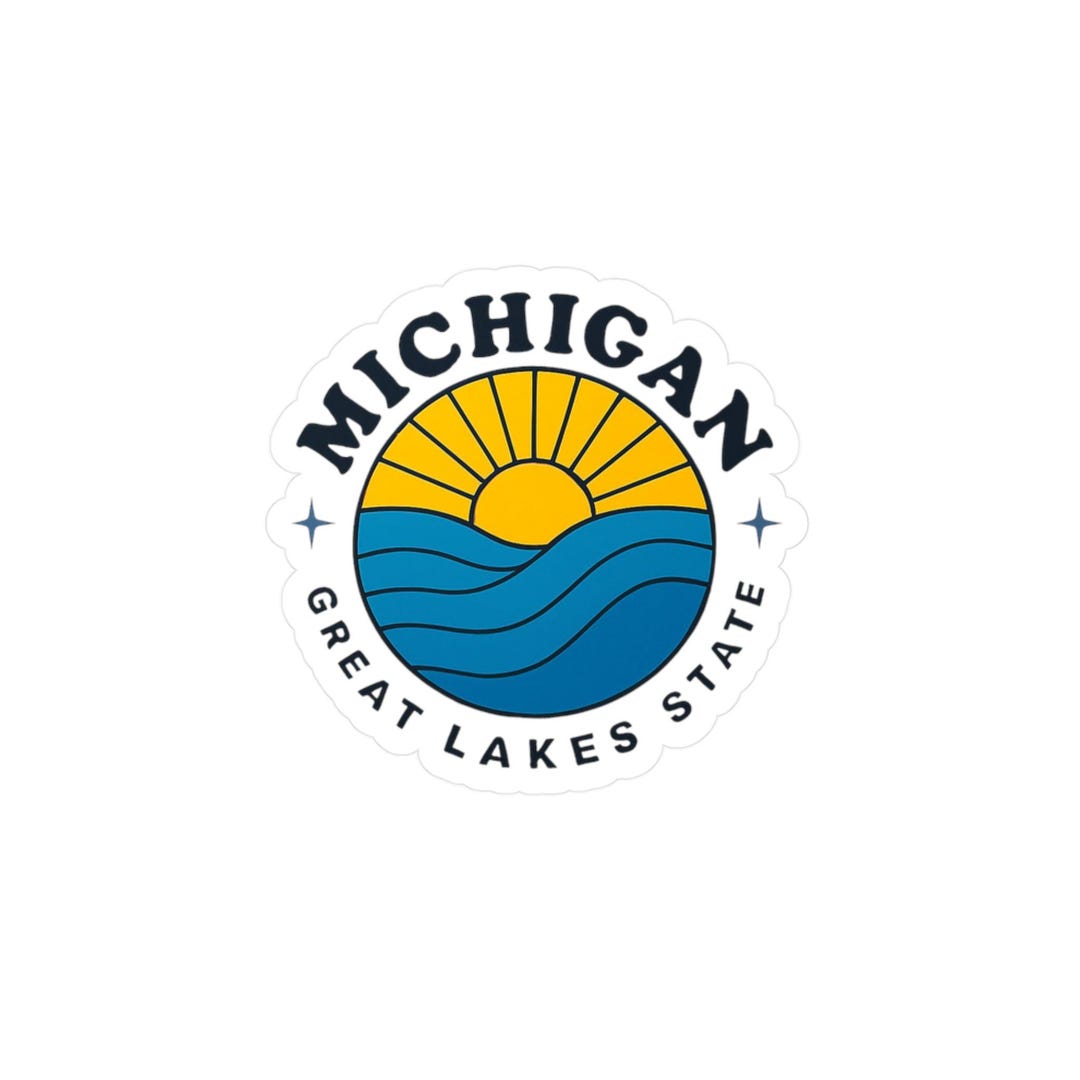 Michigan Kiss-cut Vinyl Decals | Great Lakes State Sticker, Travel ...