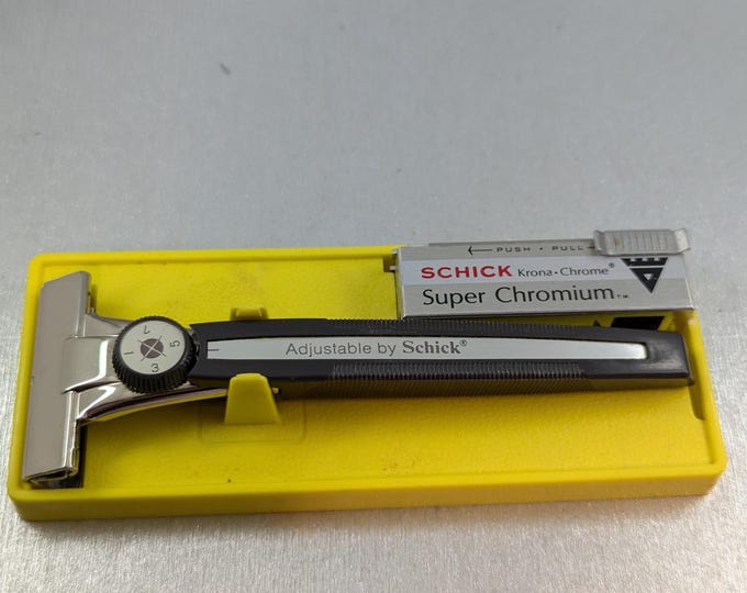 1960s Schick Dial Adjustable Injector Single Edge Vintage Razor Set ...