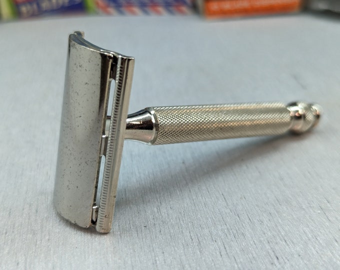 1956 Gillette SILVER Tech Vintage Safety Razor - Date Code B4 - Etsy