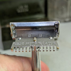 1930s Gem Silver Micromatic Vintage Open Comb TTO Single Edge Safety ...