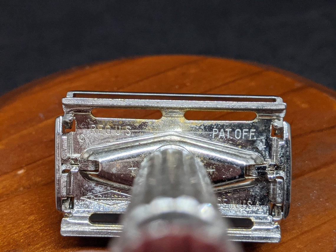 1957 Gillette RED TIP Super Speed Vintage Safety Razor Date | Etsy