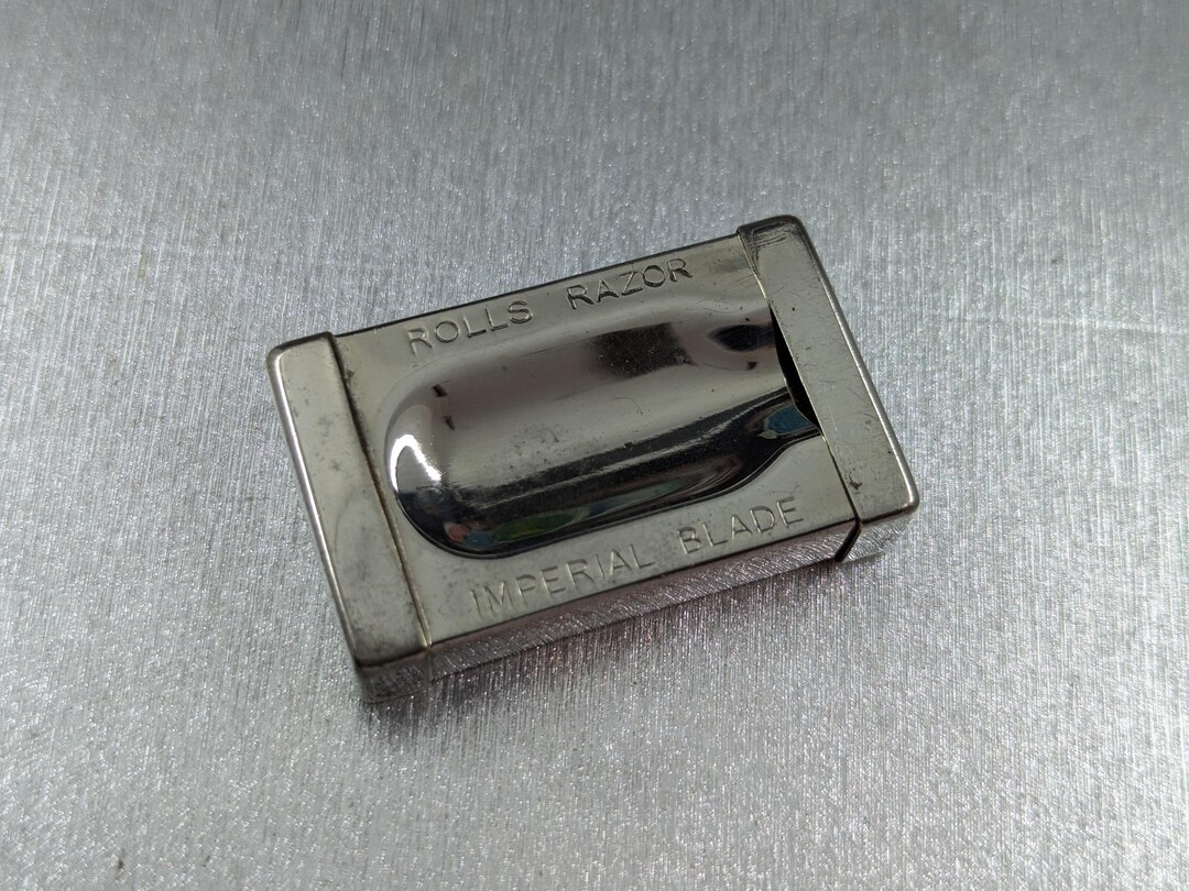 1936 Rolls Razor Imperial Vintage Wedge Blade in Cool Metal Box - Made ...