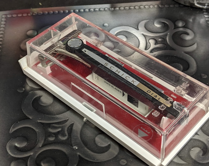 1960s Schick M1 Dial Adjustable Injector Single Edge Vintage Razor Set ...