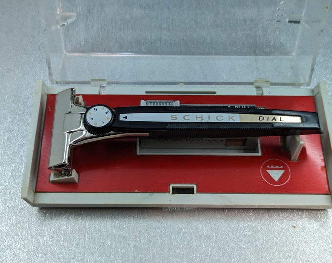 1960s Schick M1 Dial Adjustable Injector Single Edge Vintage Razor Set ...