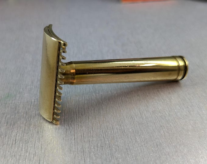 1920s Gillette Vintage GOLD Old Type Open Comb Head on a Custom 375 H&H ...