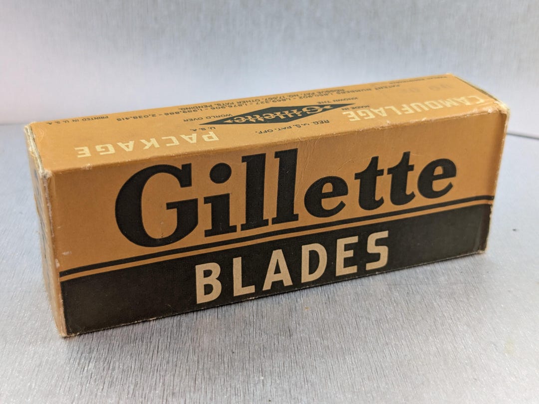 Gillette WWII Camouflage Vintage Double Edge Blades New in Shipper! - Etsy
