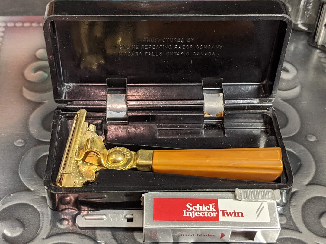 1935-1945 Schick Injector Deluxe Model E2 Single Edge Safety Razor With ...