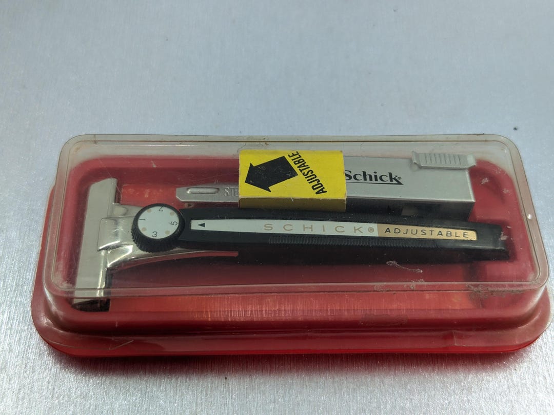 1960s Schick Dial Adjustable Injector Single Edge Vintage Razor Set ...