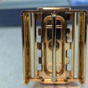 1958 Gillette GOLD TOGGLE ADJUSTABLE Vintage Safety Razor Set With ...