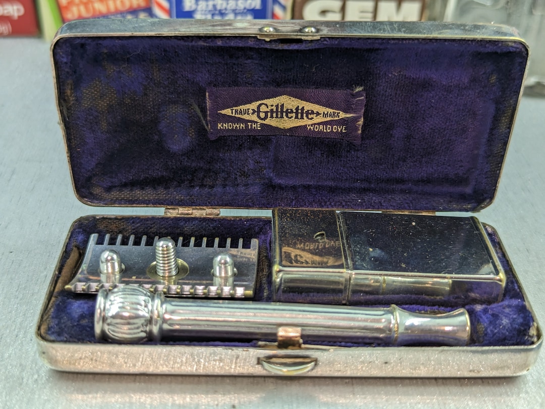 1910 ABC Button Company-gillette Pocket Edition Silver Single Ring ...