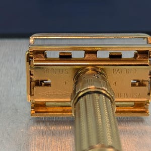 1960 Gillette GOLD TOGGLE ADJUSTABLE Vintage Safety Razor Set With ...