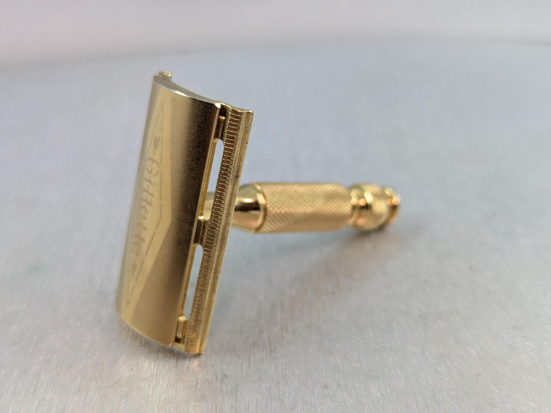 1940s Gillette GOLD Travel Tech Vintage Safety Razor - No Date Code - Etsy