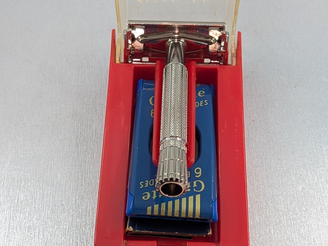 1958 Gillette TV Special Flare Tip Super Speed Vintage Safety Razor Set ...