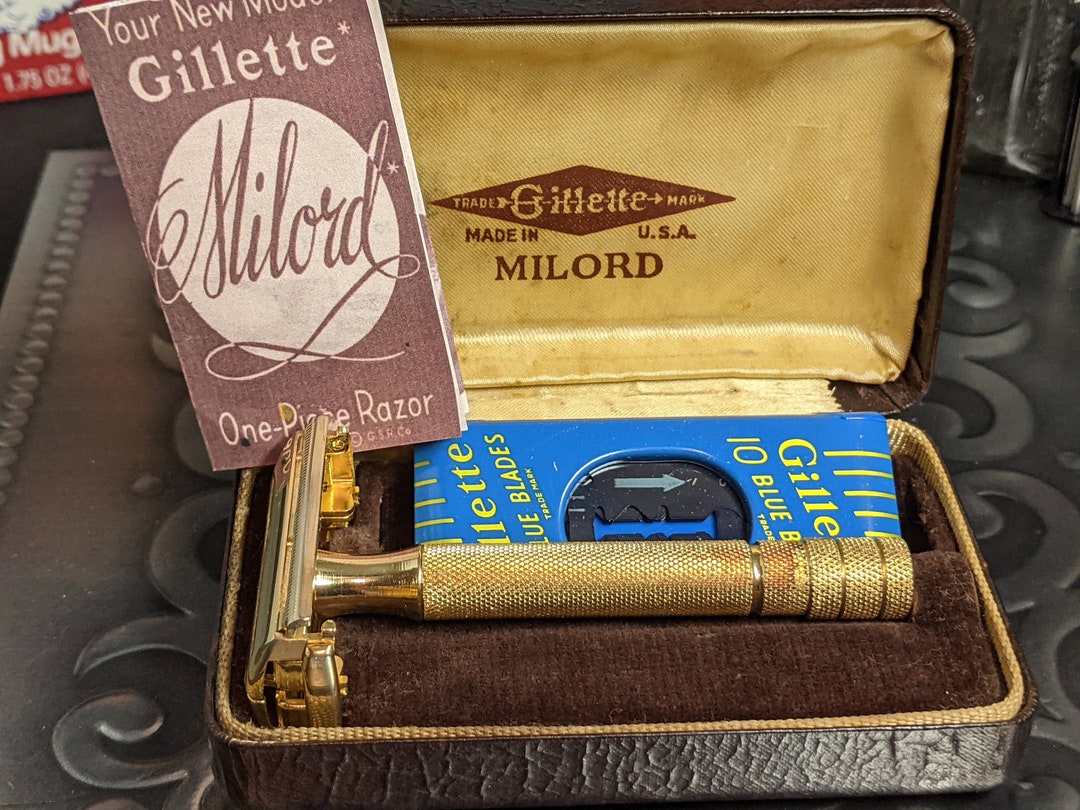1949 Gillette Milord Tech Vintage TTO Safety Razor Set in Case - Etsy