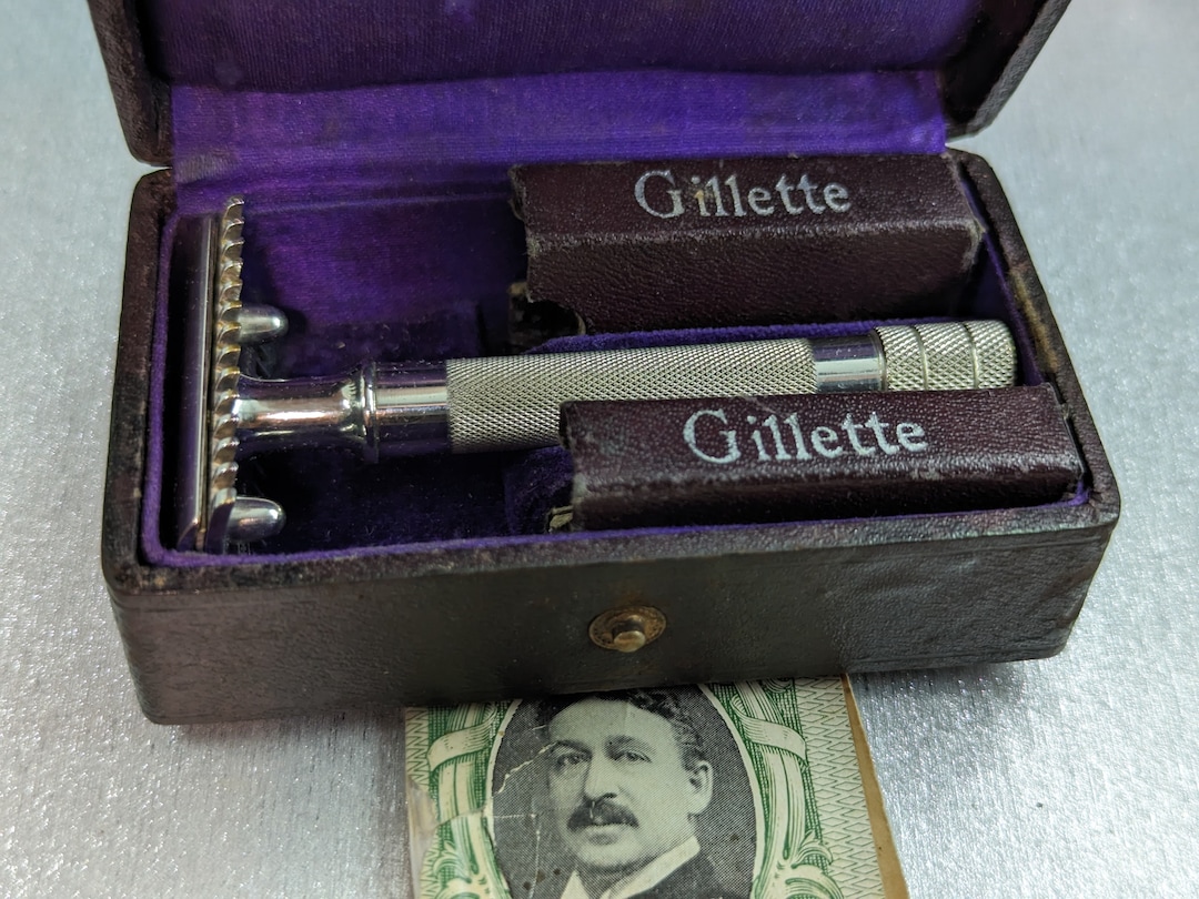 1910s Gillette G Stamped Silver Old Type Single Ring Vintage Safety ...