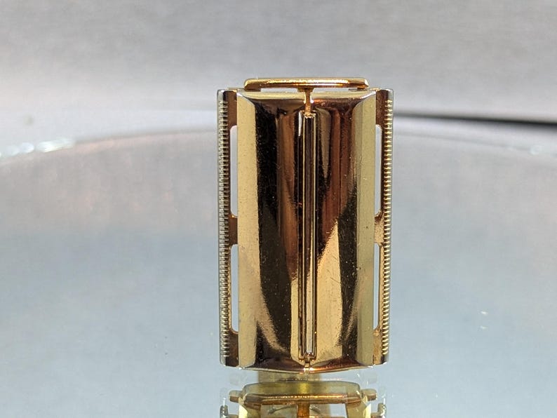 1958 Gillette GOLD EXECUTIVE FATBOY Verstellbarer Vintage Rasierhobel ...