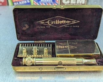 1946 Gillette Contract Tech Vintage Safety Razor Set in Box - Etsy