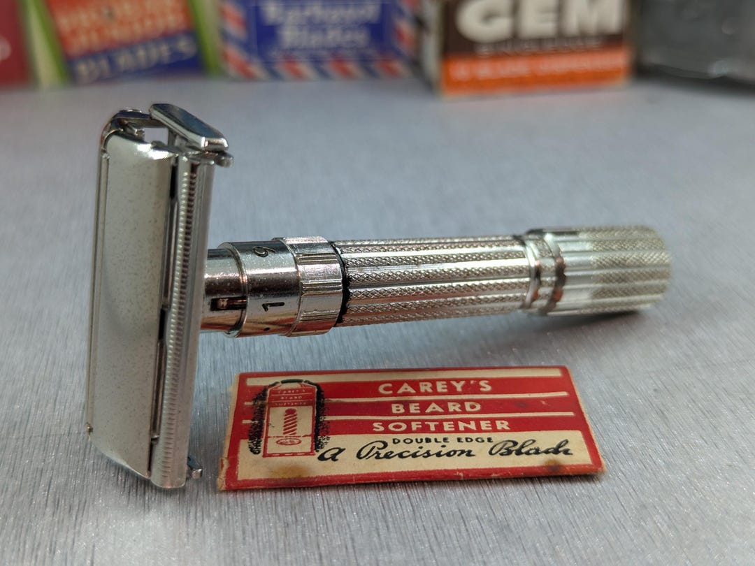 1960 Gillette FATBOY Adjustable Vintage Safety Razor Date Code F1 - Etsy