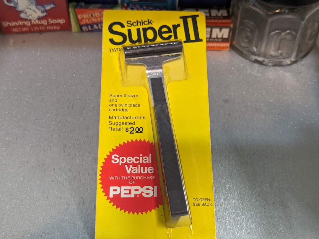 1980s Schick Super II Twin Blade Cartridge Vintage Razor NEW in Package ...
