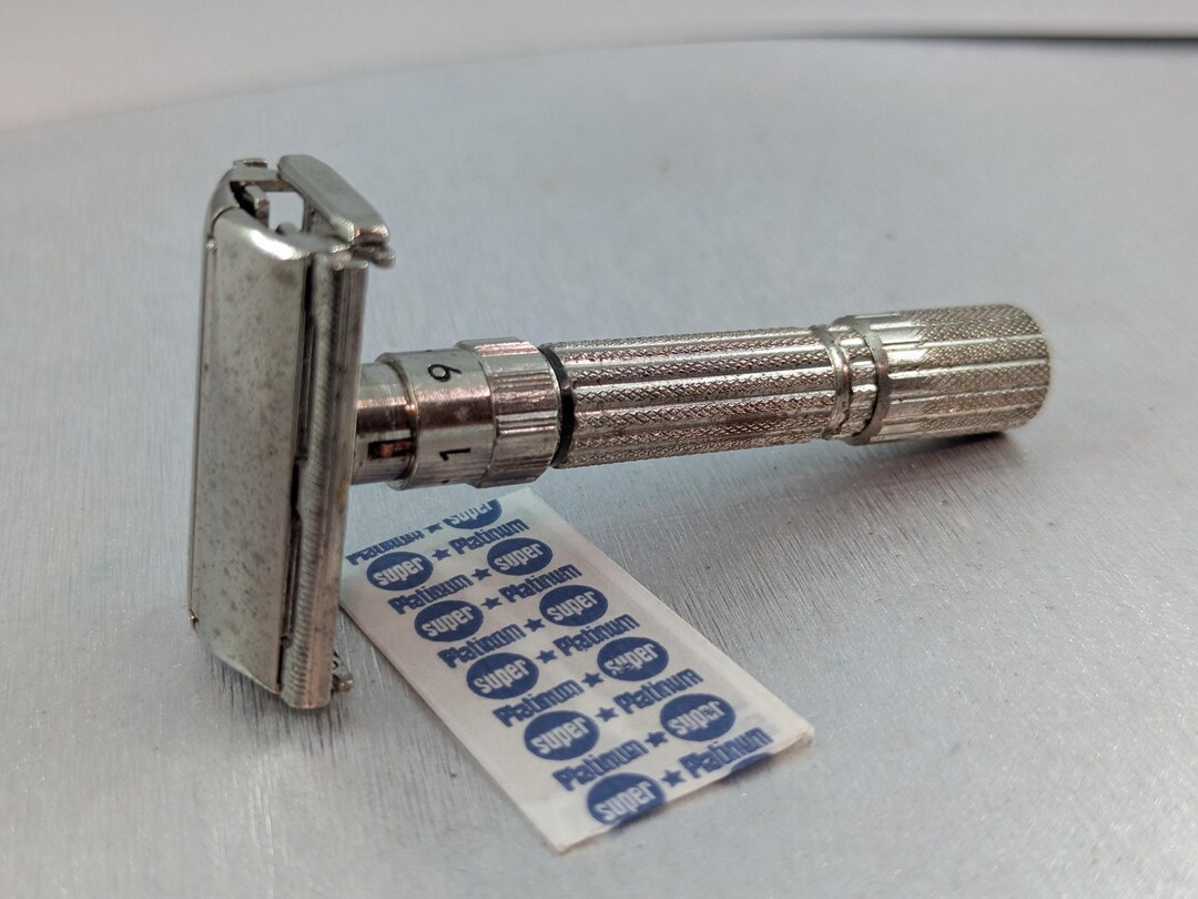1959 Gillette FATBOY Adjustable Vintage Safety Razor Date Code E2 - Etsy
