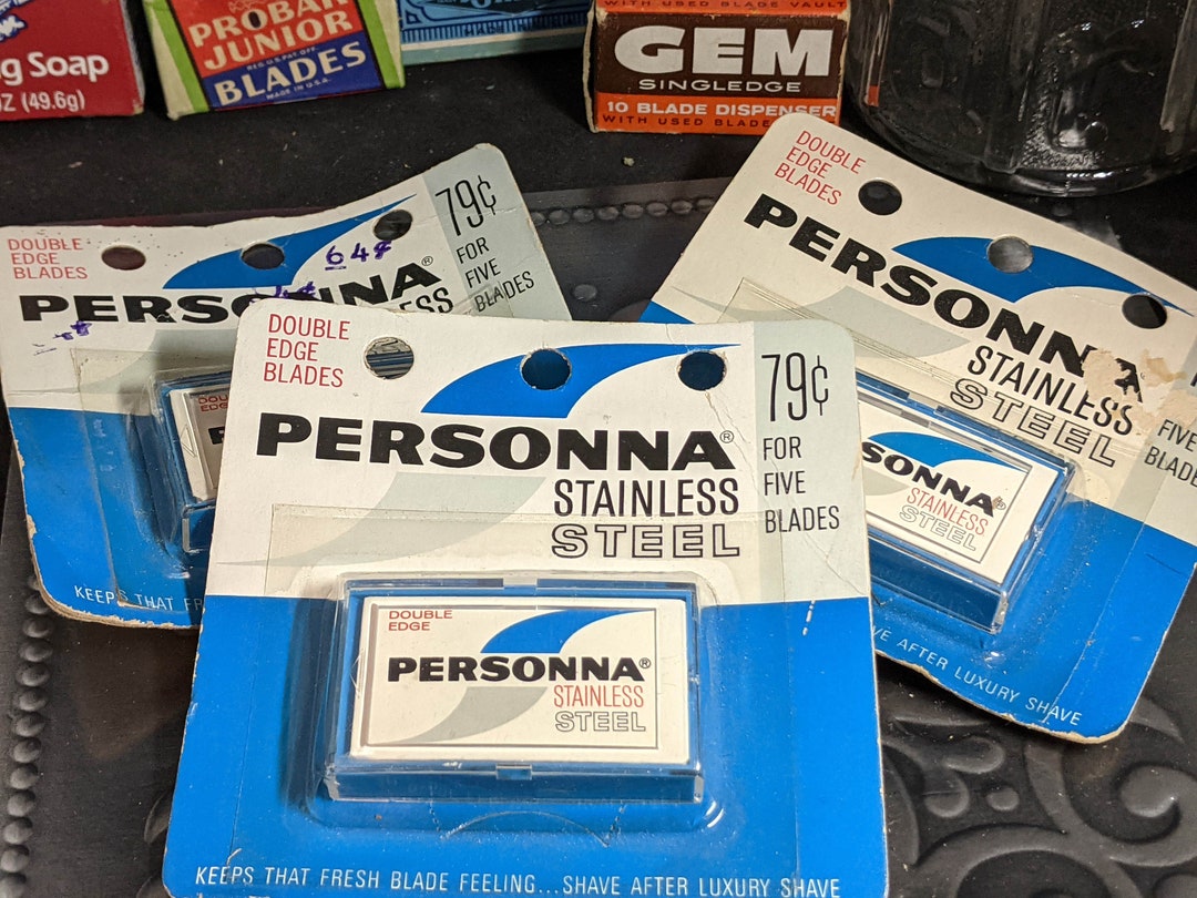 Vintage PERSONNA Stainless Steel Double Edge Razor Blades New in ...
