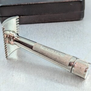 RARE 1930s BARBASOL Open Combo 3 Piece Dual Edge Vintage Safety Razor ...