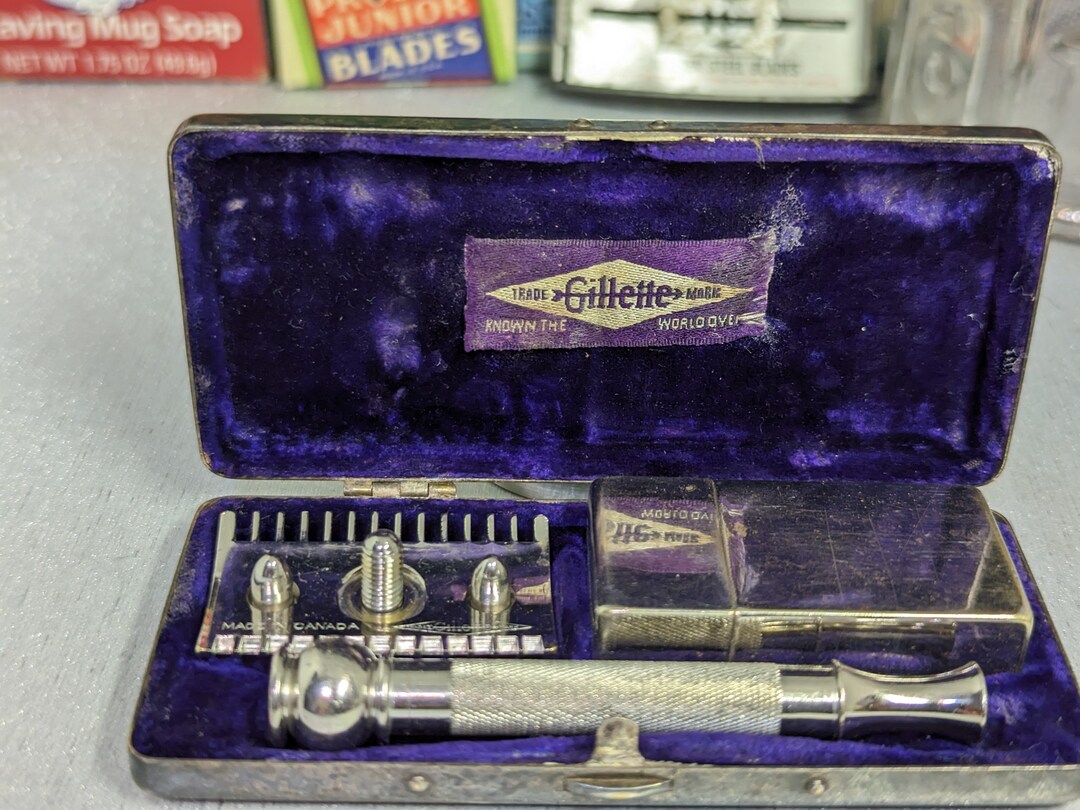 1910s ABC Button Company-gillette Pocket Edition Silver Smooth Handle ...