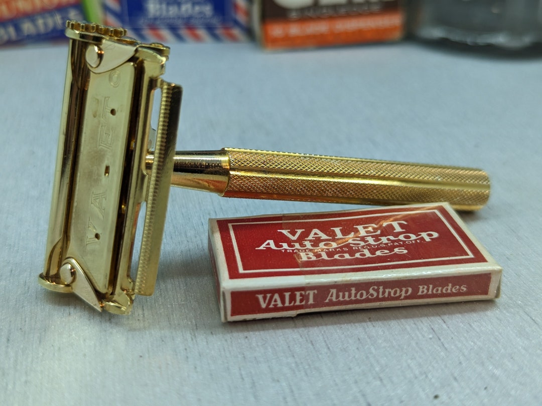 1940-1946 Gold VALET AUTOSTROP VC4 Vintage Single Edge Safety Razor ...