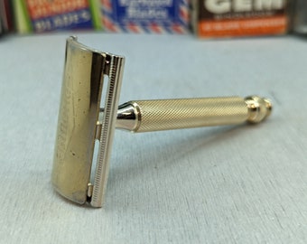 1957 Gillette RED Tip heavy Super Speed Vintage Safety Razor Date Code ...