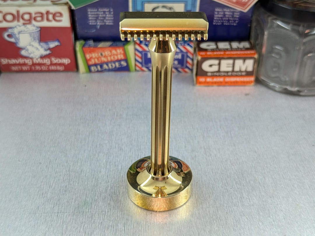 BLACKLAND BLACKBIRD Open Comb Long Handle Polished Safety Razor With ...