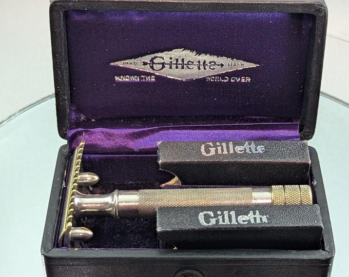 1908 "king C Gillette" Gillette Old Type Script Single Ring Vintage ...