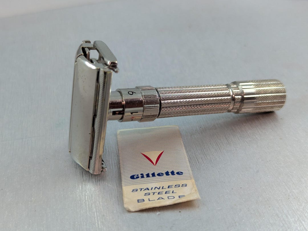 1959 Gillette FATBOY Adjustable Vintage Safety Razor Date Code E3 - Etsy