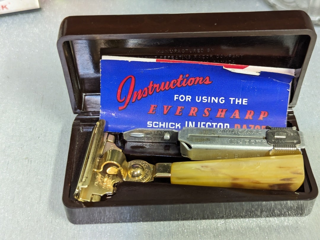 1935-1945 Schick Injector Deluxe Model E2 Single Edge Safety Razor With ...