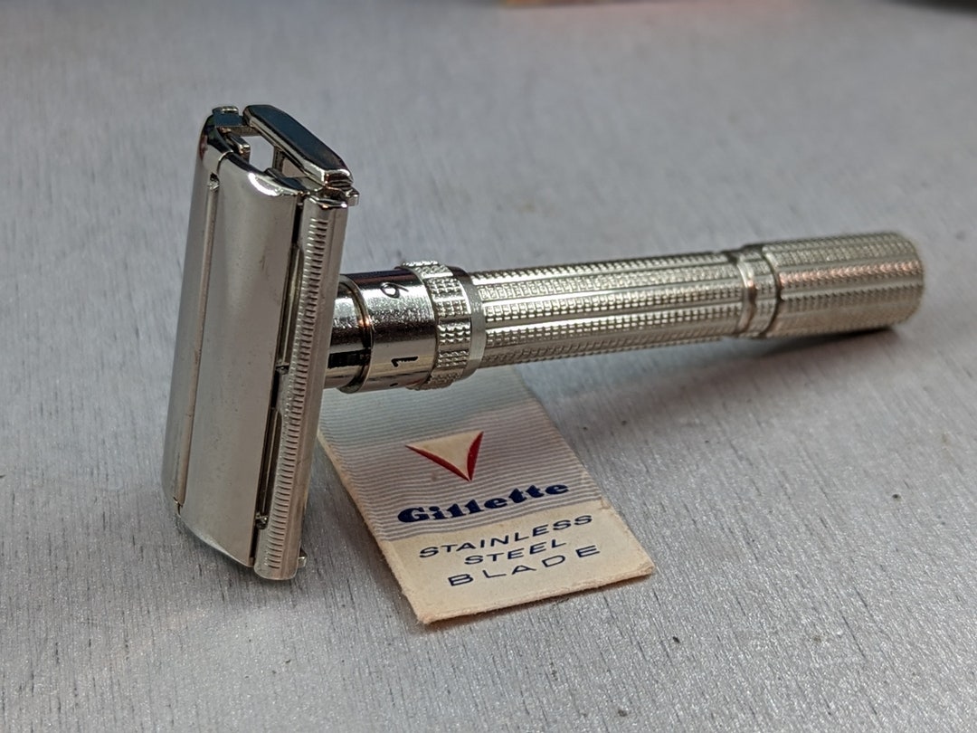 1962 Gillette Slim Adjustable Vintage Safety Razor Date Code H1 - Etsy