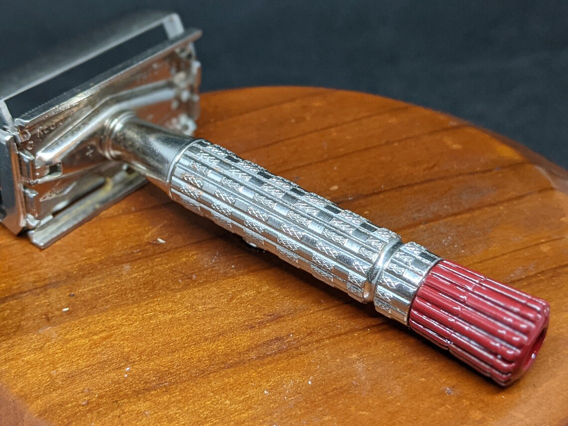 1957 Gillette RED TIP Super Speed Vintage Safety Razor Date | Etsy