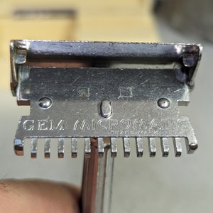 1930s Gem Silver Micromatic Vintage Open Comb TTO Single Edge Safety ...