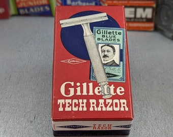 1940s Gillette Fat Handle Gold Tech Vintage Safety Razor Set in Case - Etsy